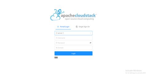 log in to the ui — apache cloudstack 4 18 0 0 documentation
