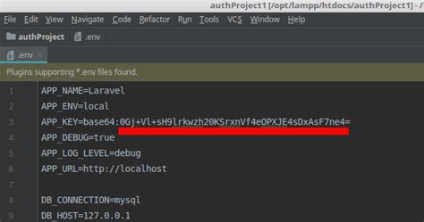 fix no application encryption key specified in laravel 5