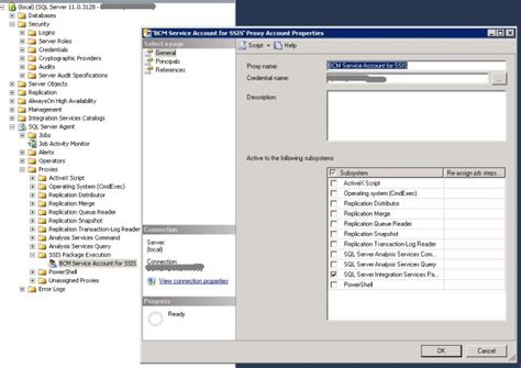 execute ssis package as a service account