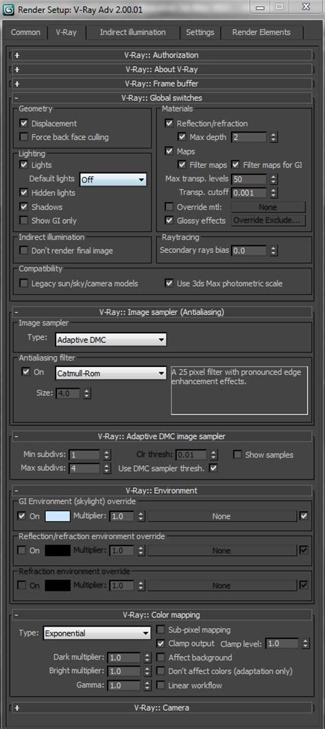 azri3d s max and sketchup tutorial max vray light and camera setting