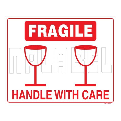 Sticker Fragile Handle With Care Printable Sign Symbol For