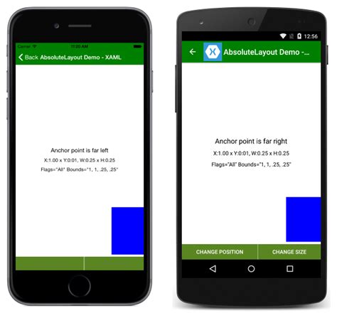 xamarin forms layout demos code samples microsoft docs