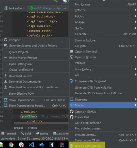 pom xml why add as maven project option is missing in