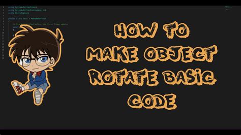 how to make object rotate basic code in unity youtube
