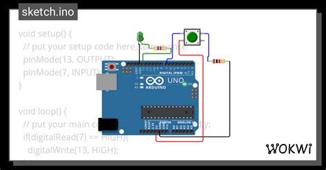 Topik 3 2 Push Button Led Ino Wokwi Arduino And Esp32 Simulato