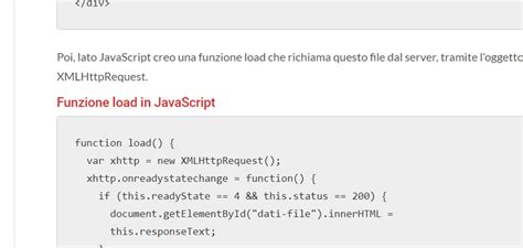 ajax javascript risorse da un server json xml