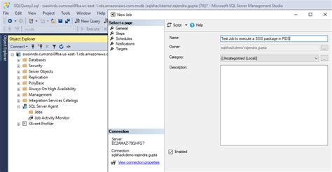 working with ssis packages on aws rds sql server
