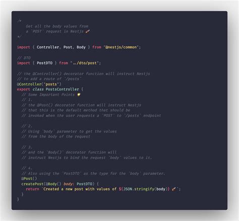 how to get all the body values from a post request in nestjs melvin