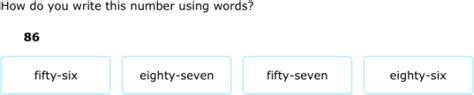 ixl writing numbers up to 100 in words convert digits to words 2nd