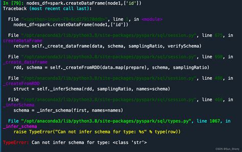 pyspark 使用rdd转化为dataframe时报错typeerror can not infer schema for type