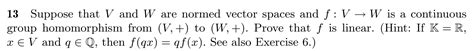 real analysis if f v to w is a continuous group homomorphism then