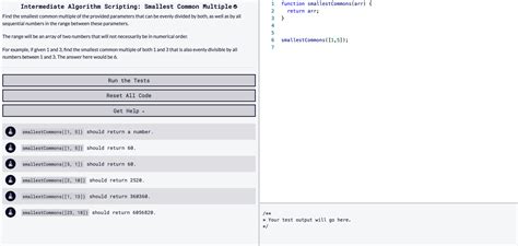 solving smallest common multiple freecodecamp algorithm challenges