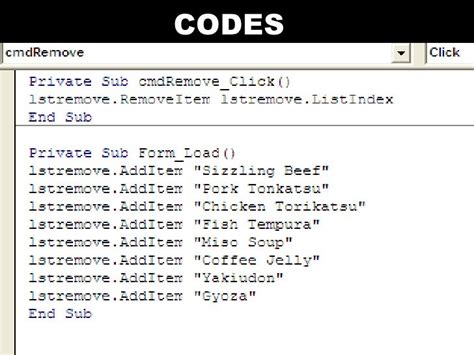 vb codes