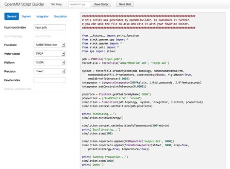 2 the openmm application layer introduction — openmm users guide 6 2