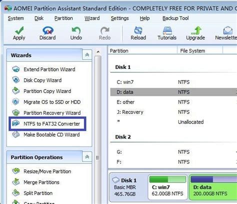 is there any way to convert ntfs to fat32 without formatting partition