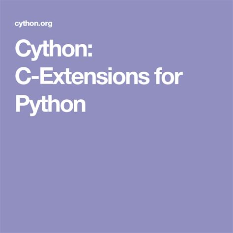 cython c extensions for python python extensions