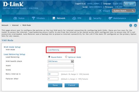 how to setup load balancing with multiple wan links dsr series fw 2 x