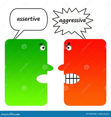 Assertive Versus Aggresive Stock Illustration Illustration Of Dispute