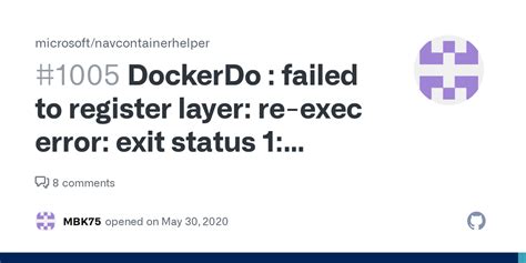 dockerdo failed to register layer re exec error exit status 1