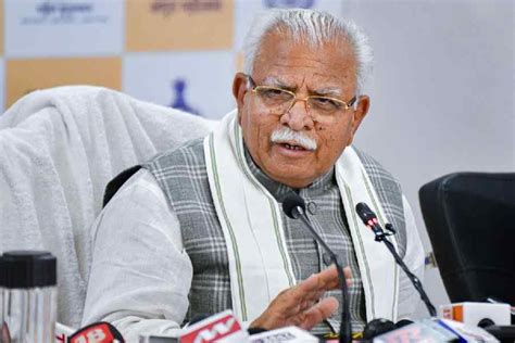 Manohar Lal Khattar Haryana Cm Khattar Announces Inr 50 000 Grant For