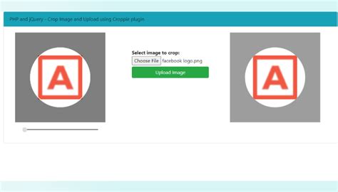 jquery crop and resize an image before upload using php atcodex