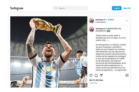 Messis World Cup Post Beats Egg To Become Most Liked On Instagram
