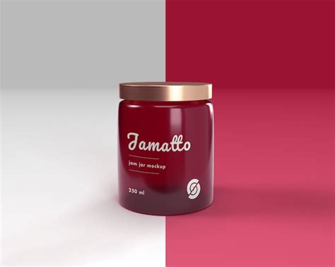 Pot En Verre Avec Maquette De Confiture Psd Premium