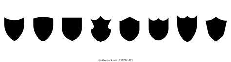 Collection Shield Icons Shields Icons Set Stock Vector Royalty Free