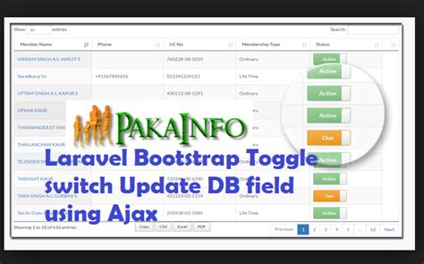 laravel ajax bootstrap toggle switch update mysql pakainfo