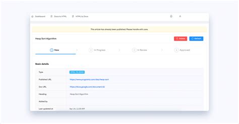 developing the content workflow system for programiz tutorials