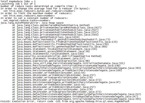 solved hive query error java lang outofmemoryerror java