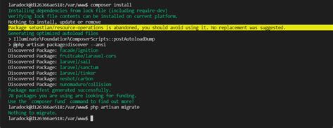 laravel in docker container cloudybarz