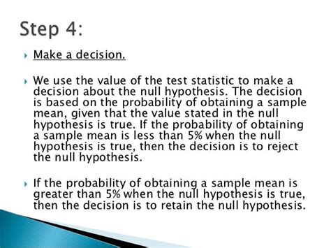 Four Steps To Hypothesis Testing