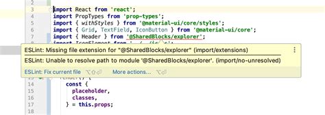 javascript using webpack alias cause to eslint error on
