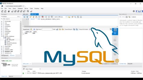 Mysql Workbench Creating Mysql Database And Table Youtube