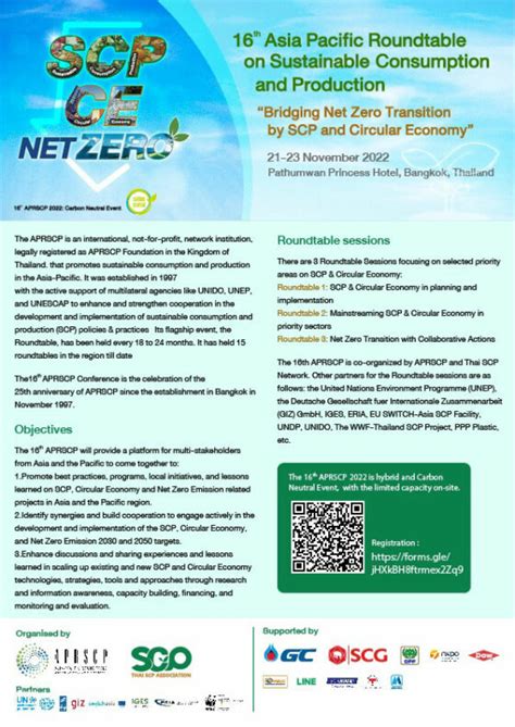 16th Asia Pacific Roundtable On Sustainable Consumption And Production