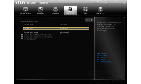 Как включить Secure Boot Windows 11 Msi