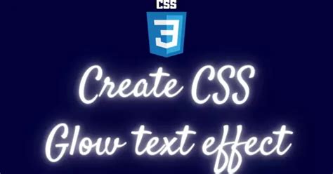how to create css text glow effect animation web