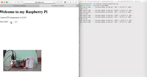 how to control raspberry pi gpio via web server e