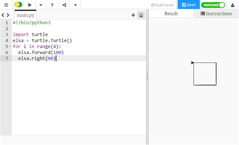 how to draw a square in python