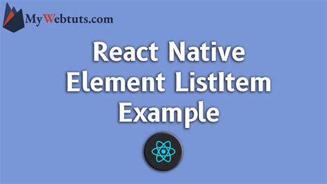 react native element listitem example