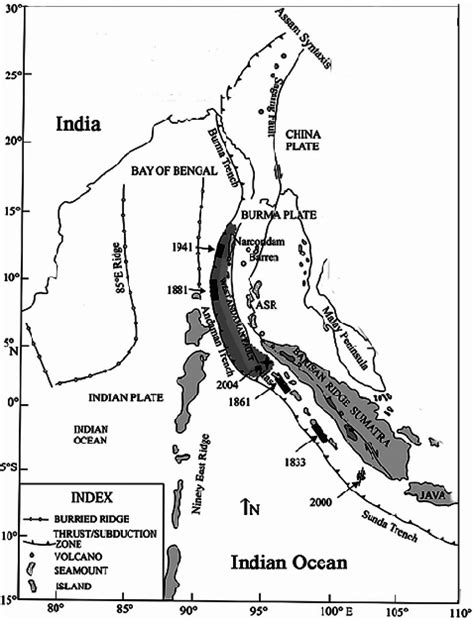 ⎯tectonic Map Of The Andaman Sumatra Region After Kayal Et Al 11