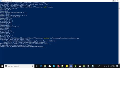 attributeerror module cv2 cv2 has no attribute face · issue 1