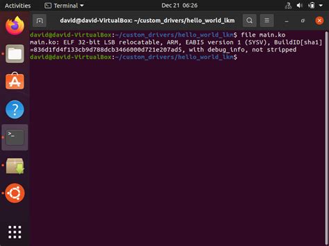 how to create a linux kernel module and run it on a local and target