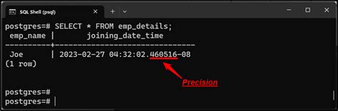 postgresql timestamp data types with or without precision