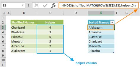 how to sort text in excel using formulas