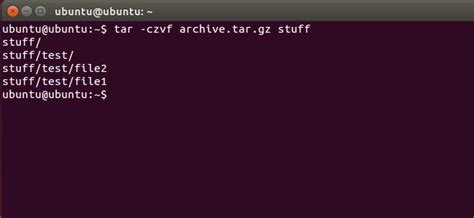 how to compress and extract files using the tar command on
