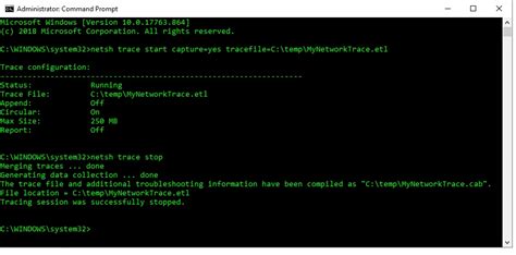 capture a network trace without netmon sccm powershell