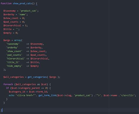 wordpress php function with for each loop inside what to return