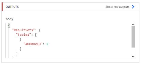 power automate return value from execute a sql query v2 infront